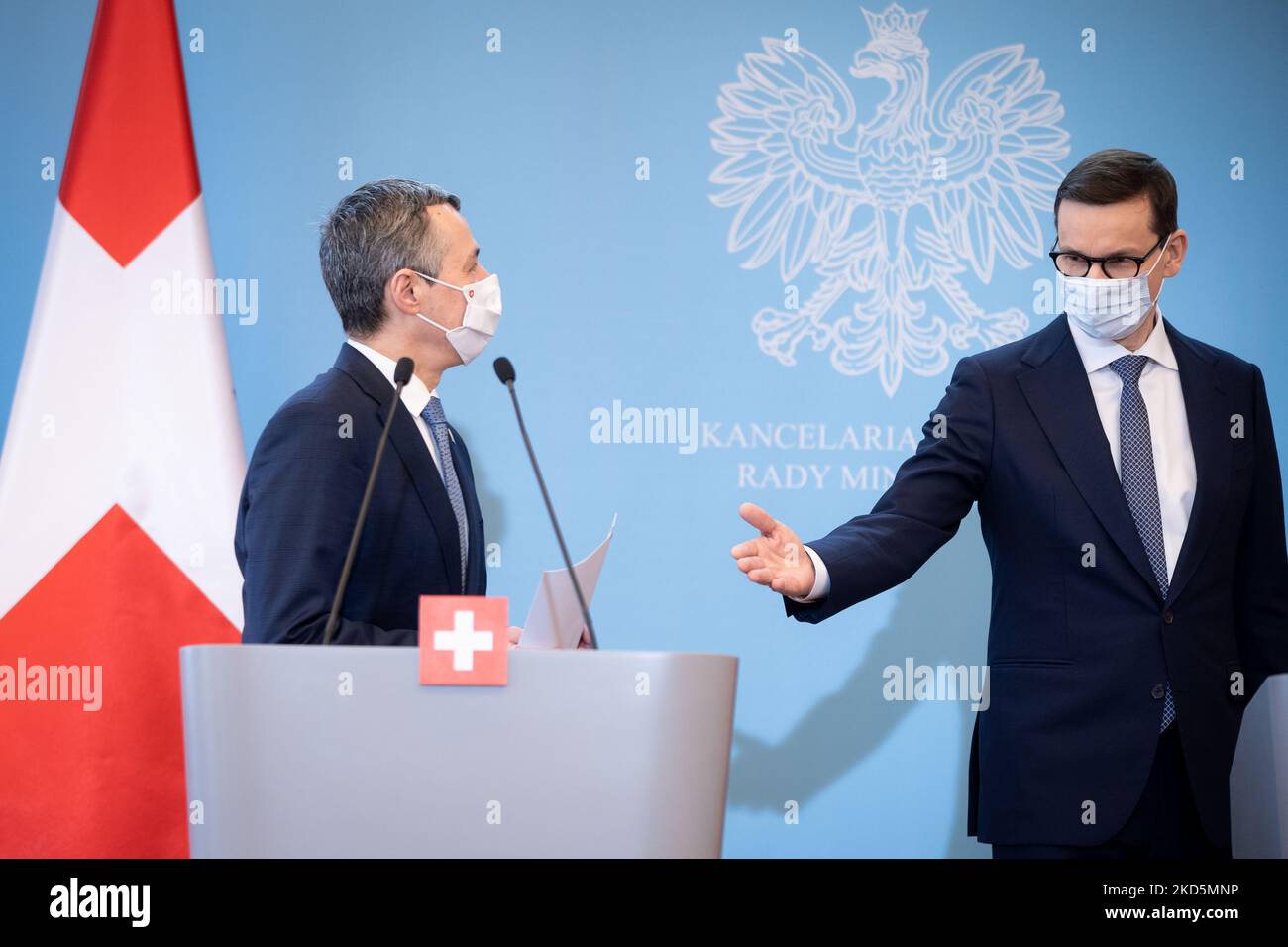 Swiss President Ignazio Cassis meets Polish Prime Minister Mateusz ...