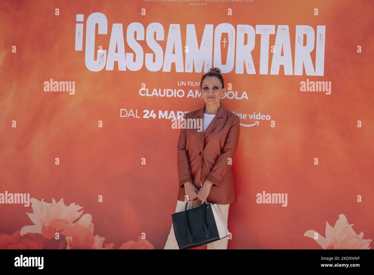 Actress Lucia Ocone attends the photocall of the movie "I Cassamortati ...