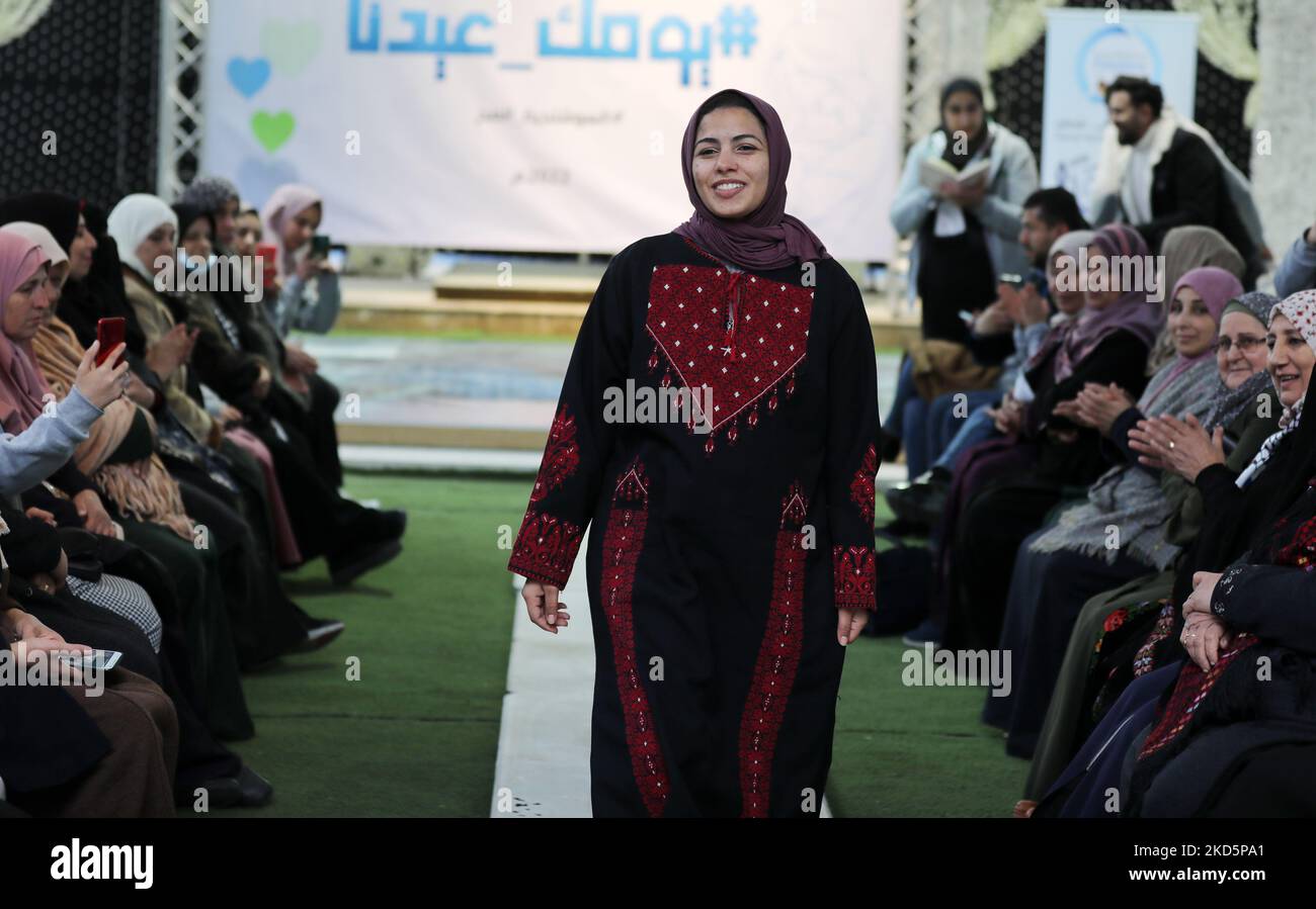 A young Palestinian woman an early 20th century traditional Palestinian ...