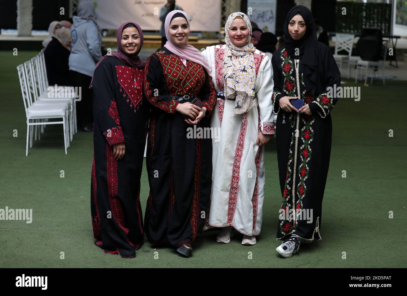 A young Palestinian woman an early 20th century traditional Palestinian ...