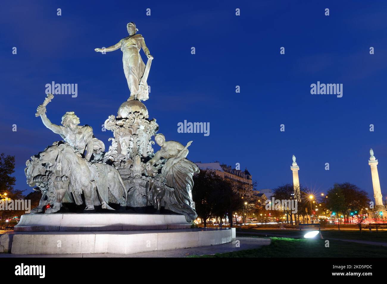 The Triumph of the Republic in the center of the place de la Nation ...