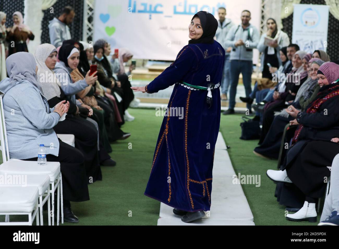 A young Palestinian woman an early 20th century traditional Palestinian ...