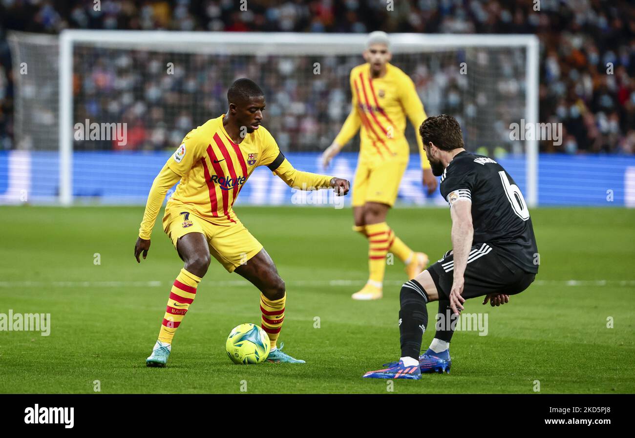 Ousmane Dembele of FC Barcelona during La Liga Santader match between ...