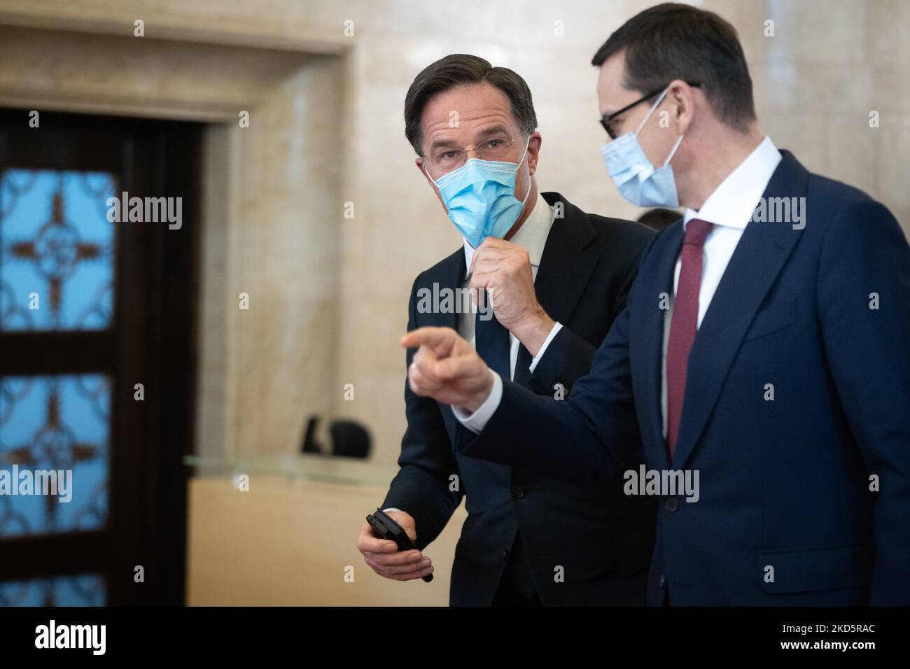 Dutch Prime Minister Mark Rutte meets Polish Prime Minister Mateusz ...