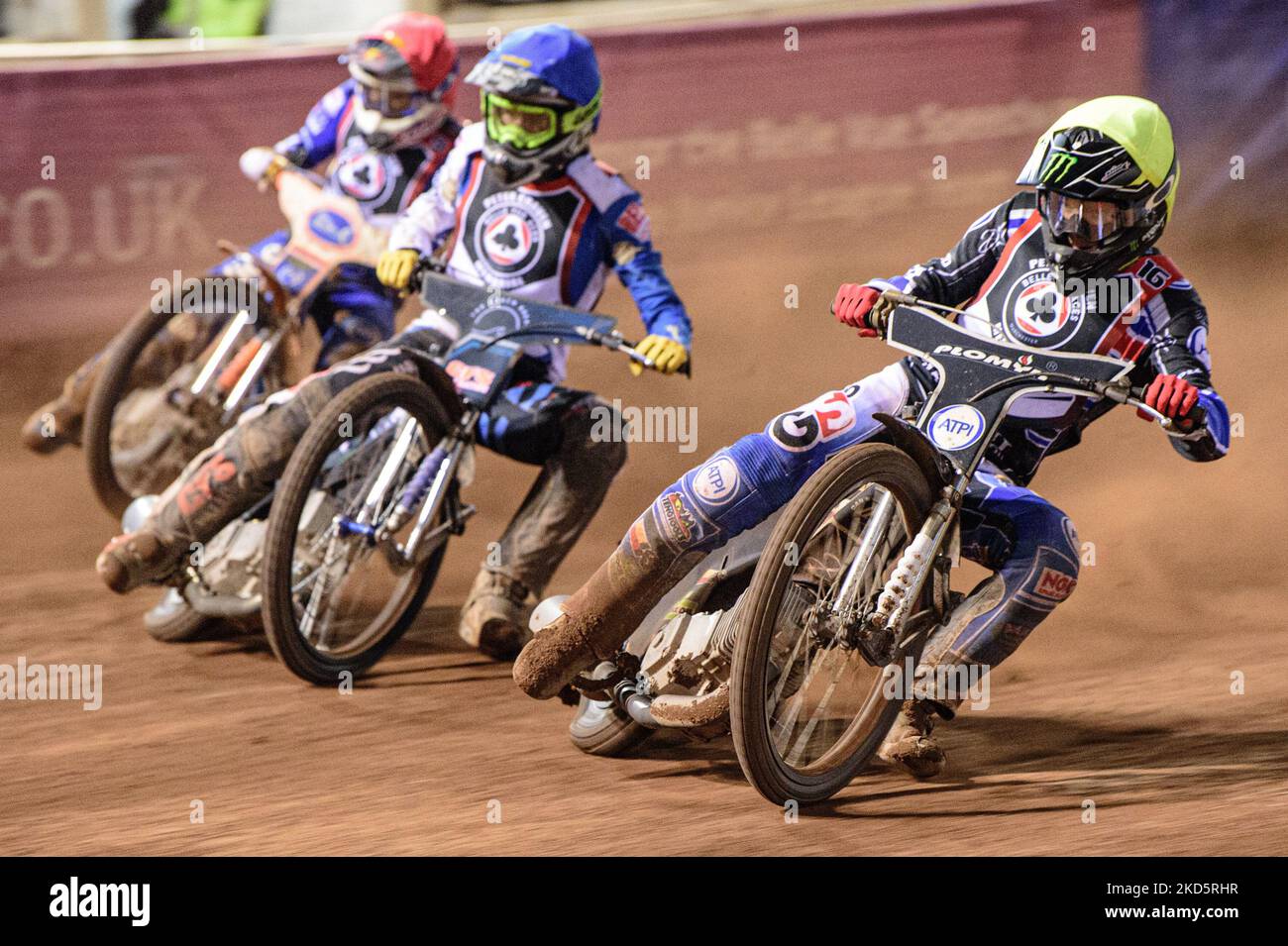 Dan Bewley (Yellow) inside Adam Ellis (Blue) and Robert Lambert (Red ...