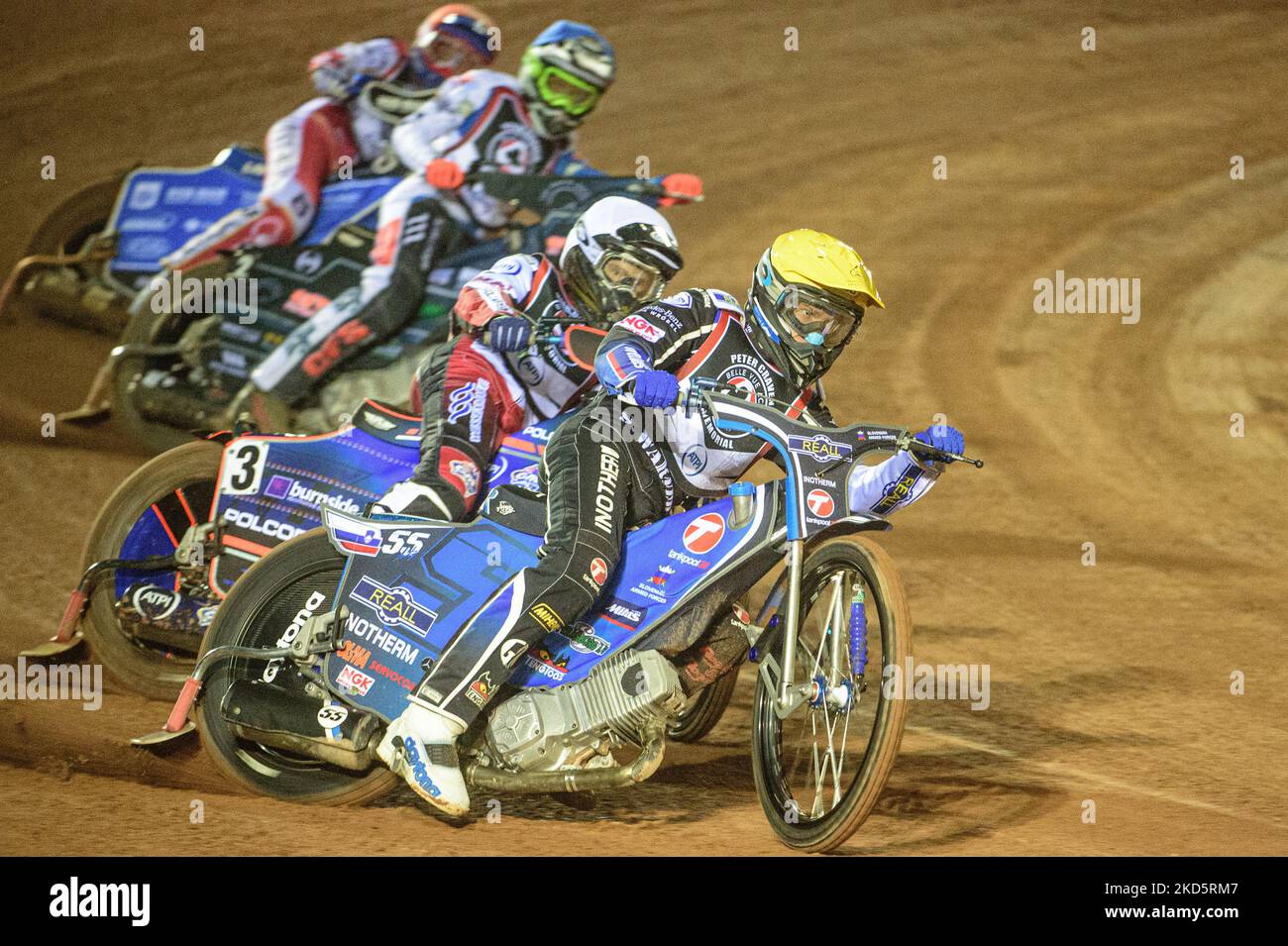 Matej Žagar (Yellow) leads Brady Kurtz (White), Adam Ellis (Yellow) and ...