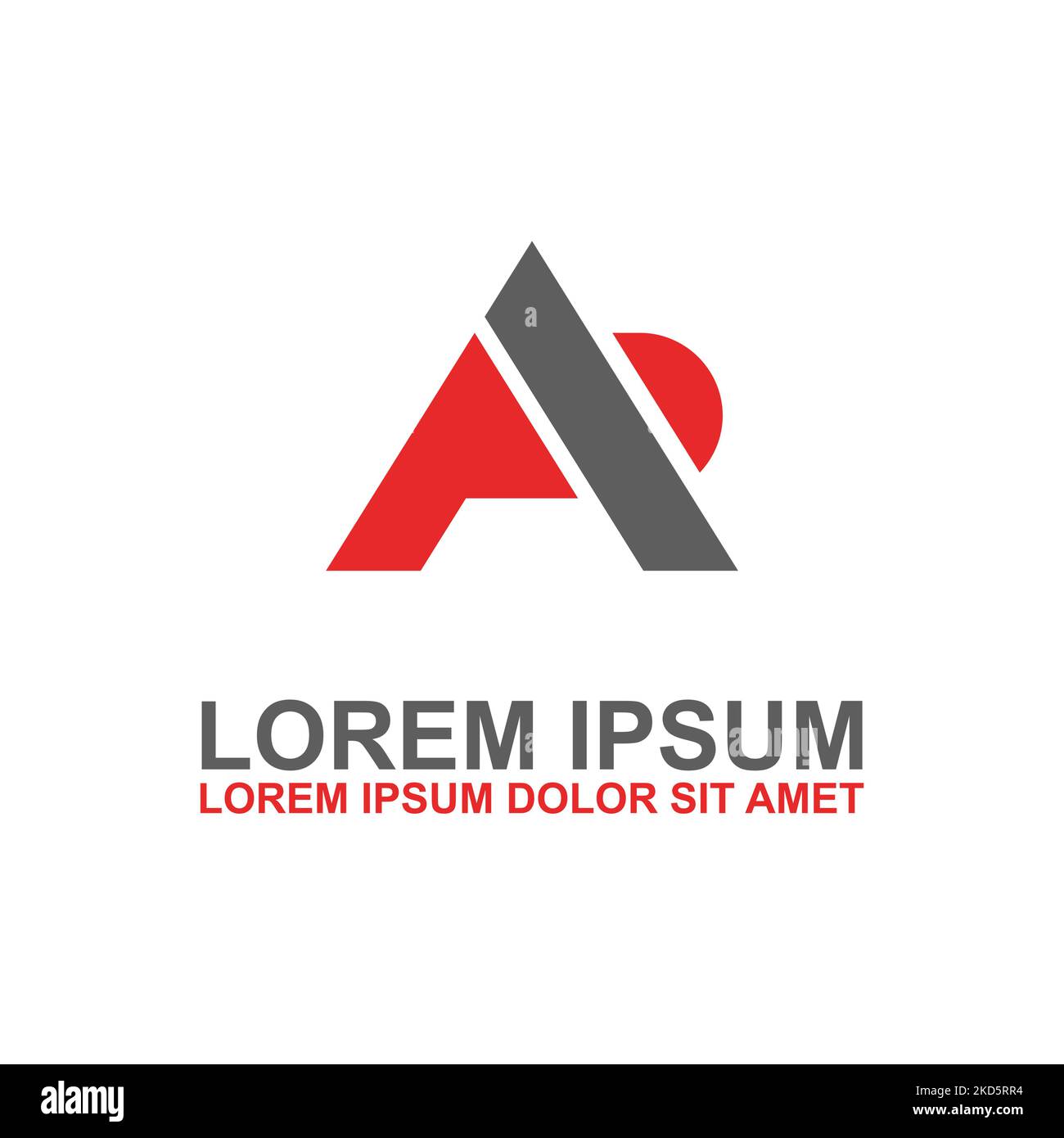 A gray and red logo with editable text under it Stock Vector Image ...