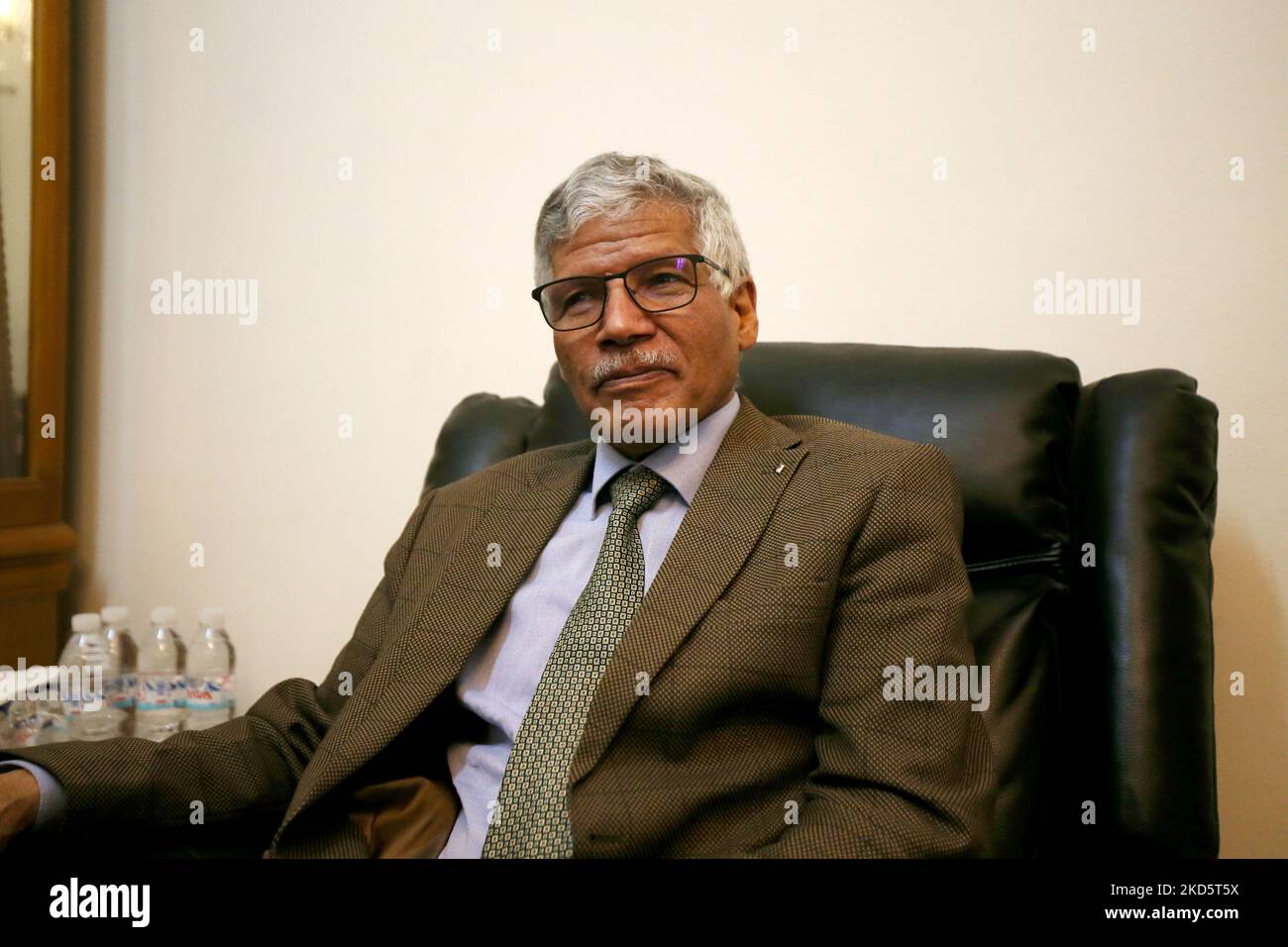 Abdelkader taleb omar Polisario Ambassador to Algeria at His office in ...