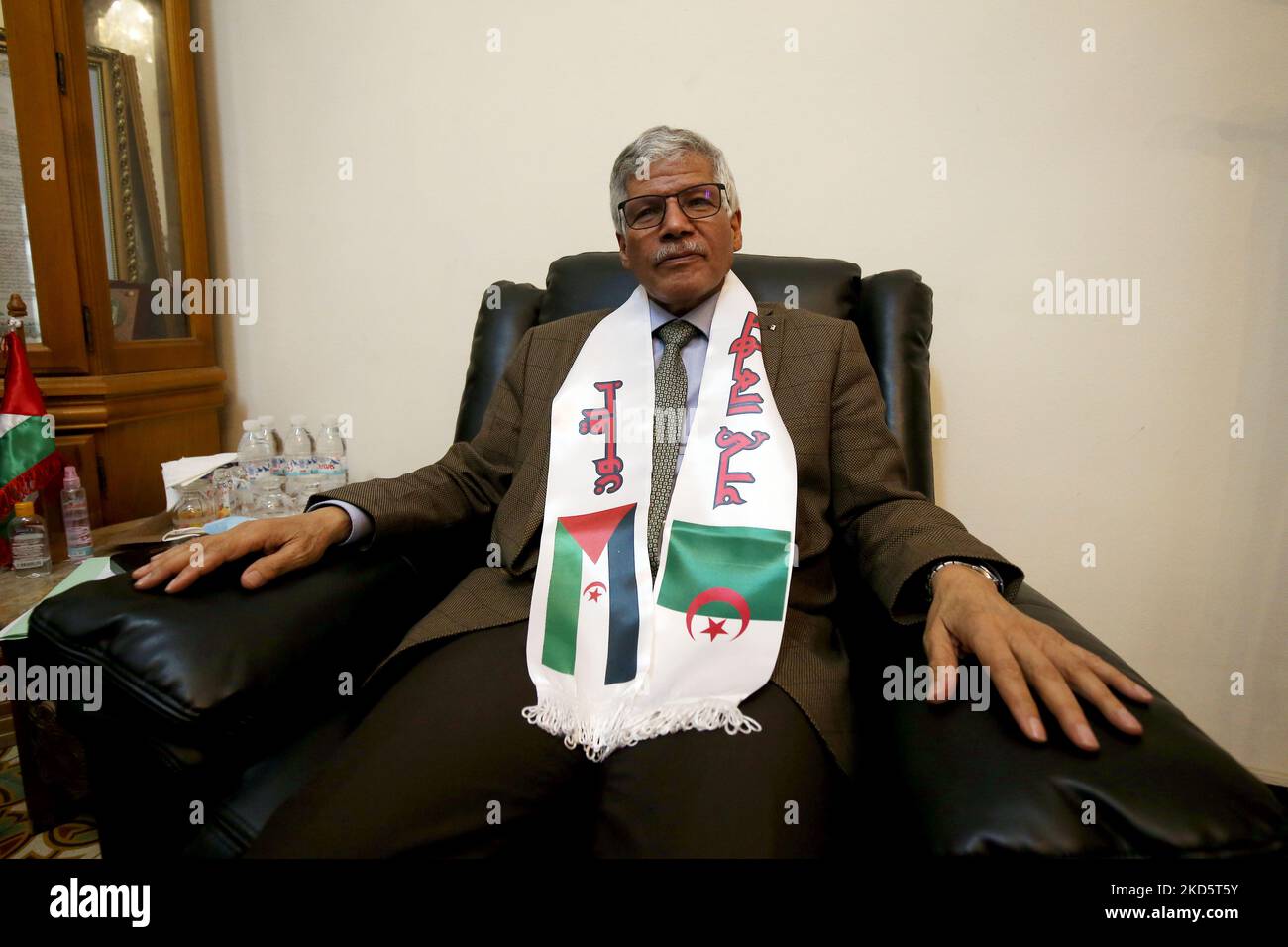 Abdelkader taleb omar Polisario Ambassador to Algeria at His office in ...