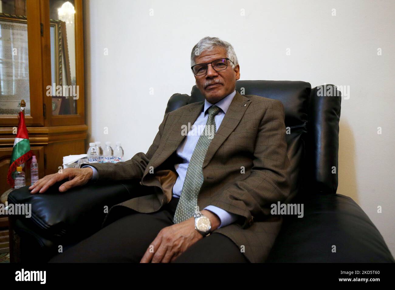Abdelkader taleb omar Polisario Ambassador to Algeria at His office in ...