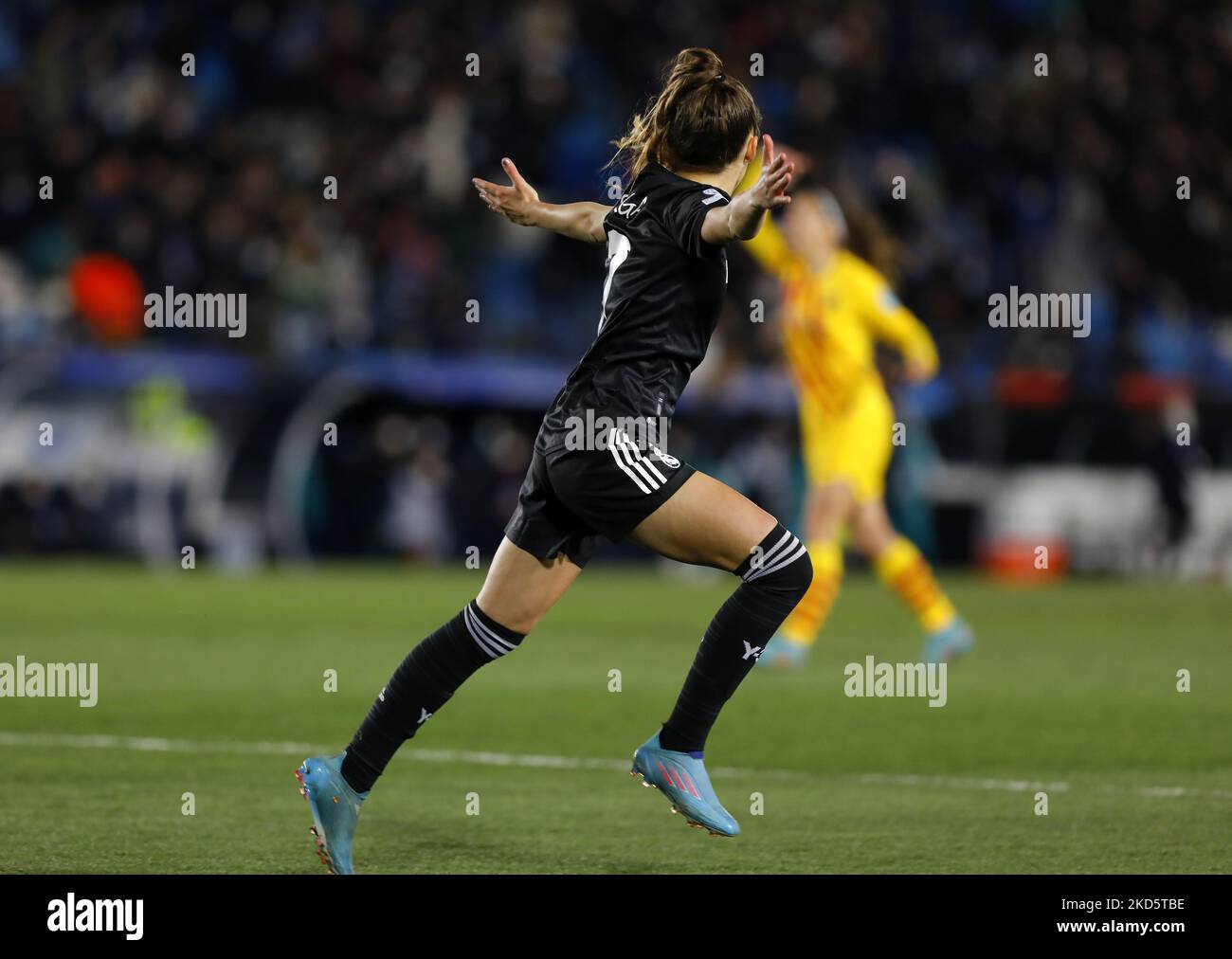 Olga celebrate a goal during the UEFA Women's Champions League Quarter ...