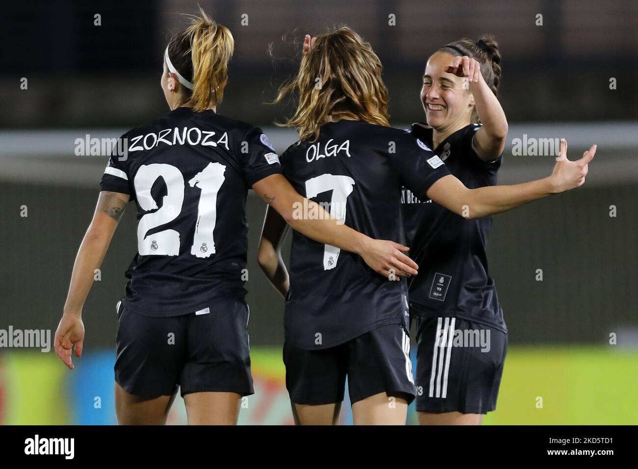 Olga celebrate a goal during the UEFA Women's Champions League Quarter ...