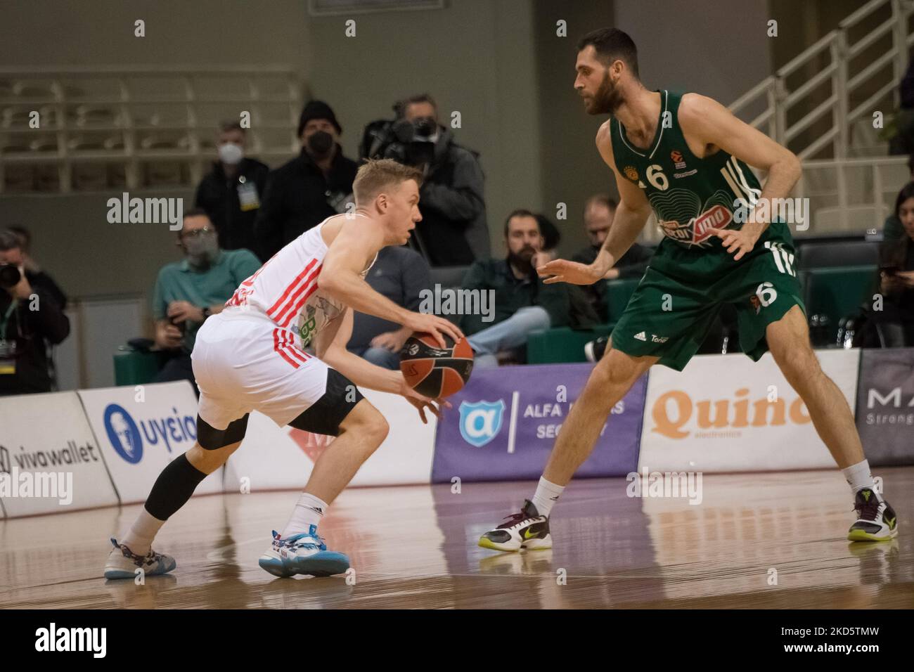 Ognjen Jaramaz (10) and George Papagiannis (6) in action during the ...