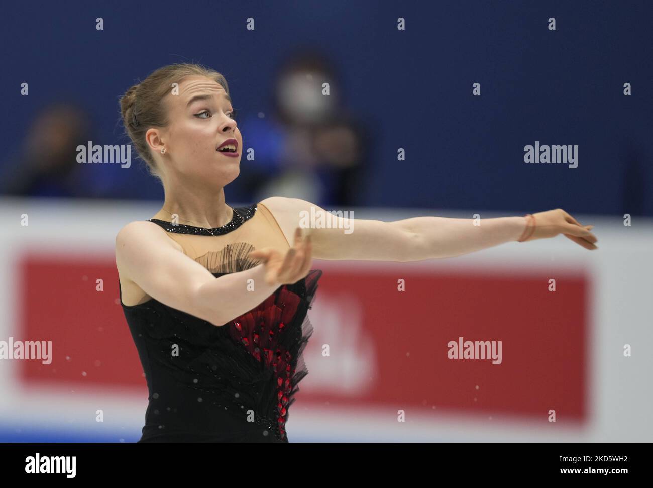 Anastasiia Gubanova from Georgia during Women's Short Programme, at Sud ...