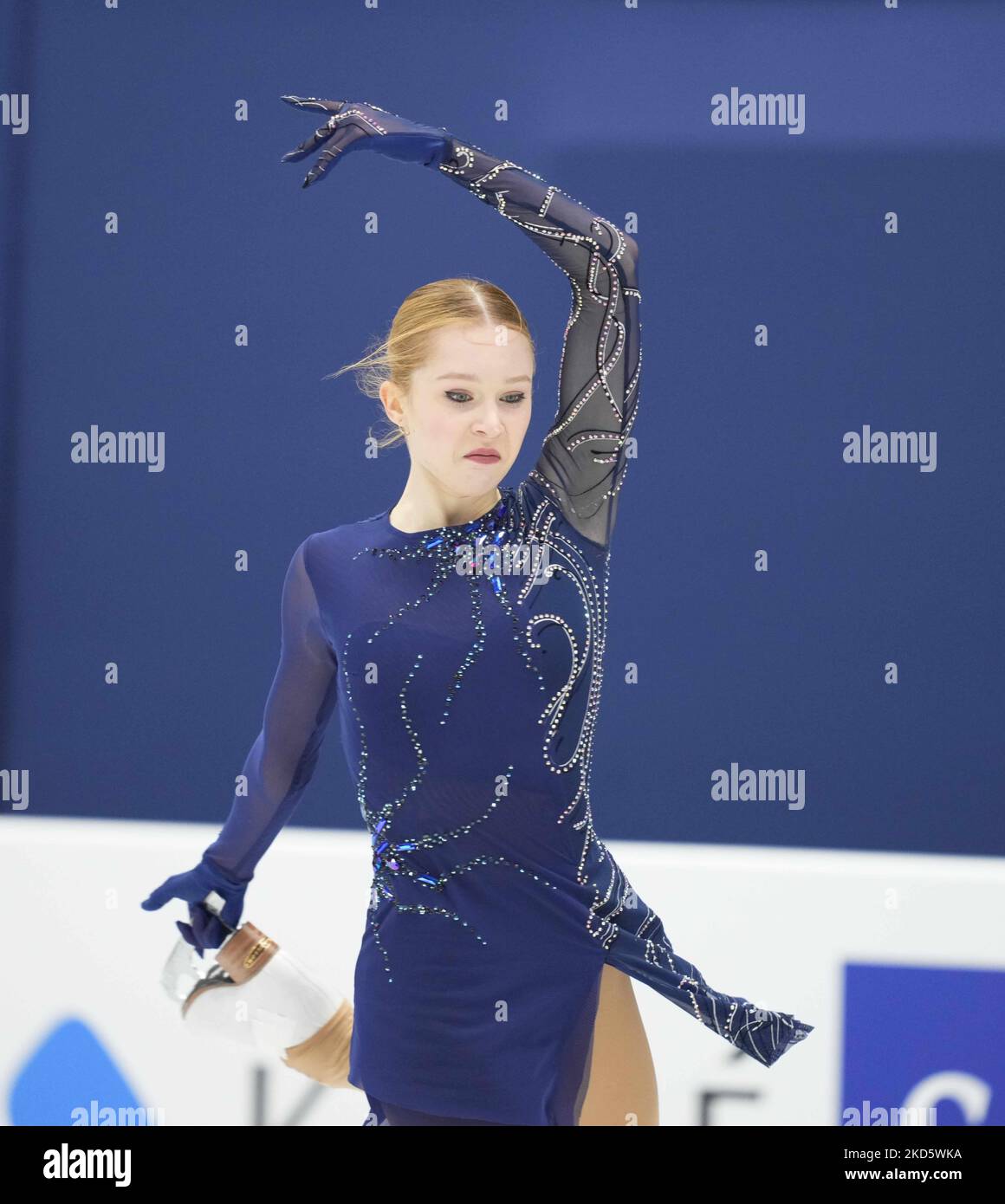 Anete Lace from Latvia during Women's Short Programme, at Sud de France ...