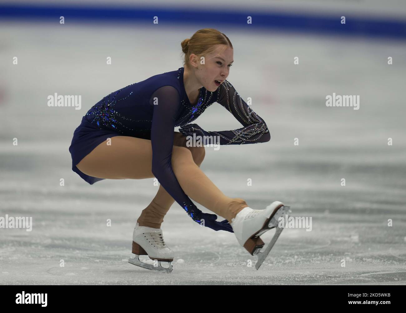 Anete Lace from Latvia during Women's Short Programme, at Sud de France ...