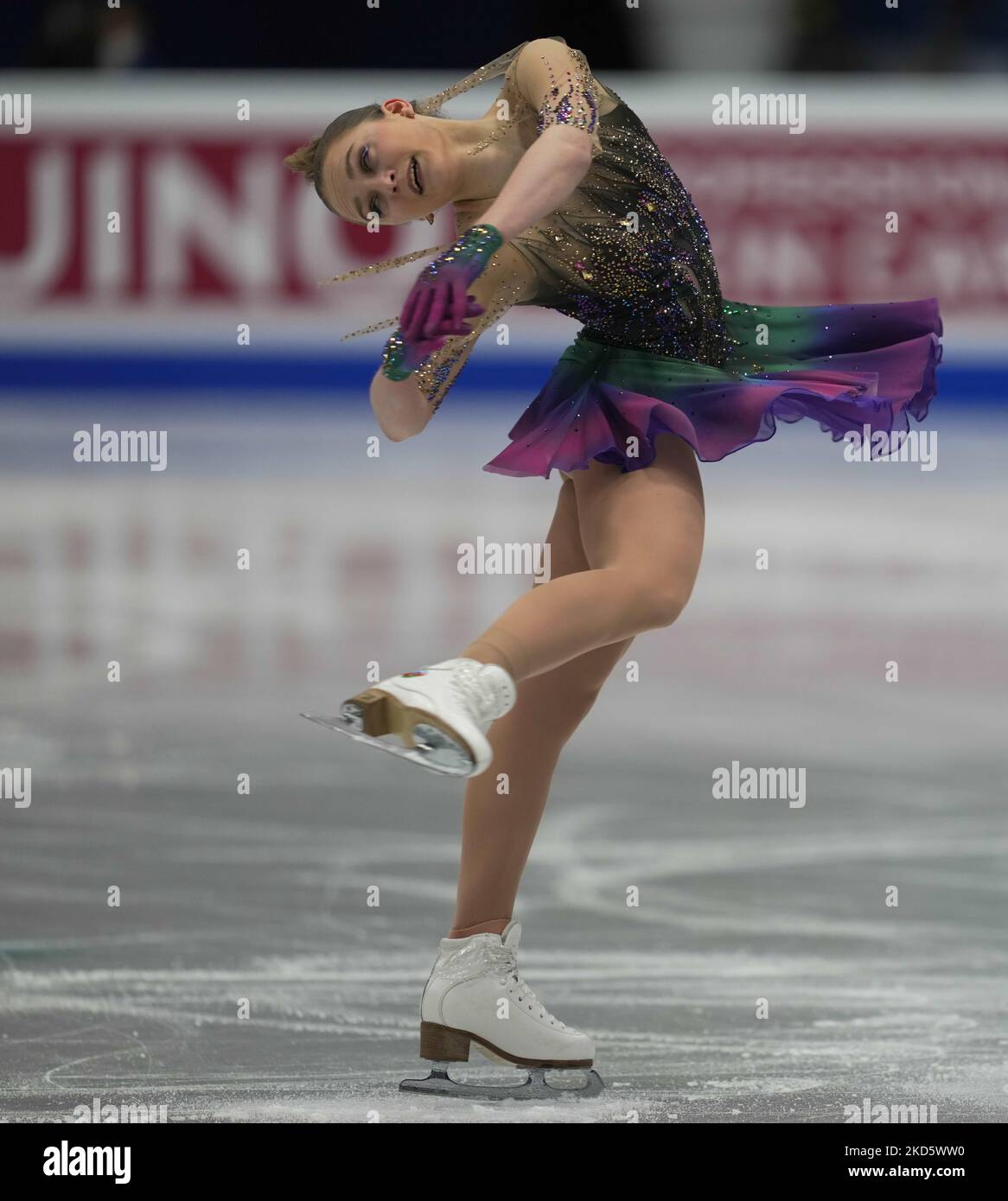 Ekaterina Ryabova from Azerbaijan during Women's Short Programme, at ...