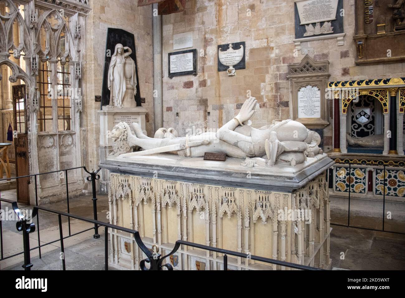 EXETER, DEVON, UK - SEPTEMBER 20, 2022 Exeter Cathedral - detail inside ...
