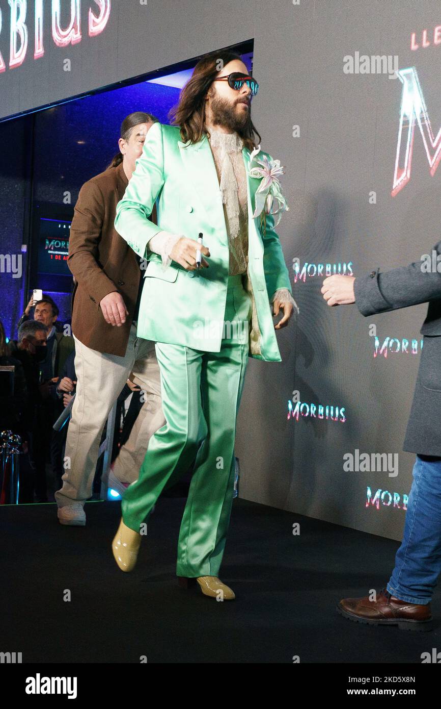 US actor Jared Leto poses during a photocall for the premiere of the ...
