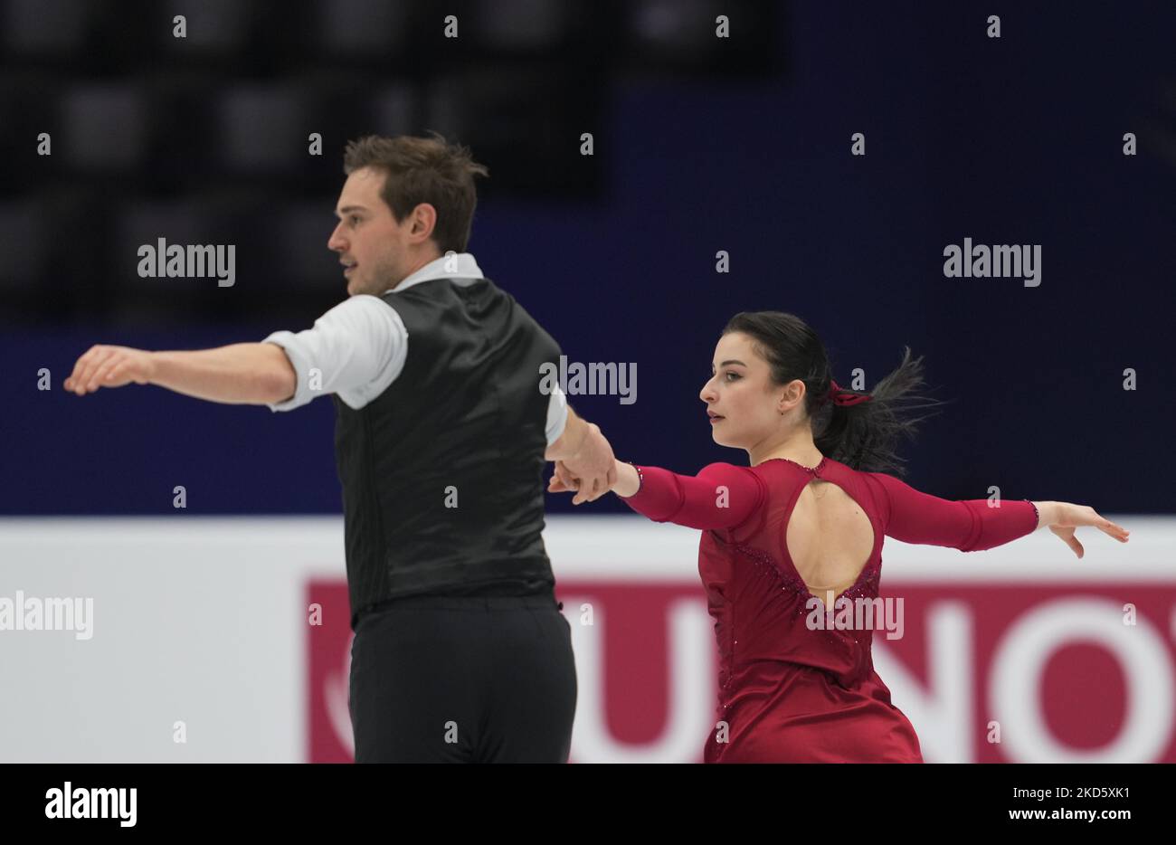 Daria Danilova and Michel Tsiba from Netherlands during Pair's Short ...
