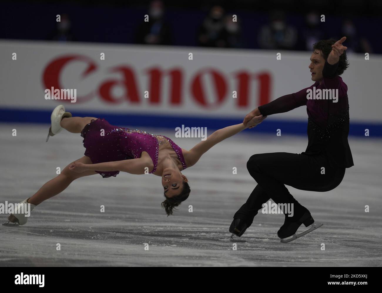 Evelyn Walsh and Trennt Michaud from Canada during Pair's Short ...