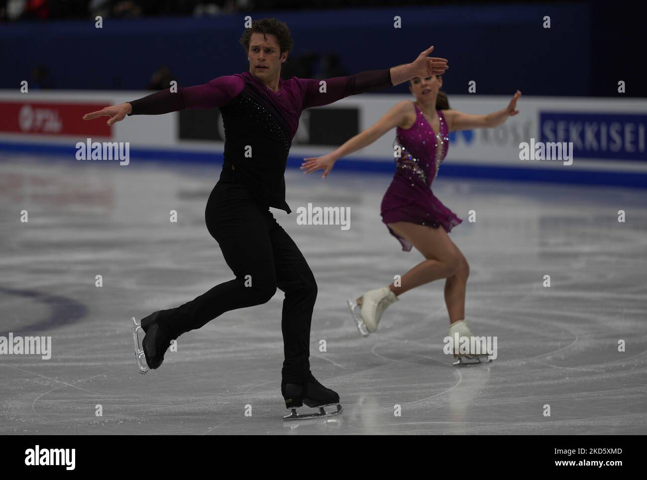Evelyn Walsh and Trennt Michaud from Canada during Pair's Short ...