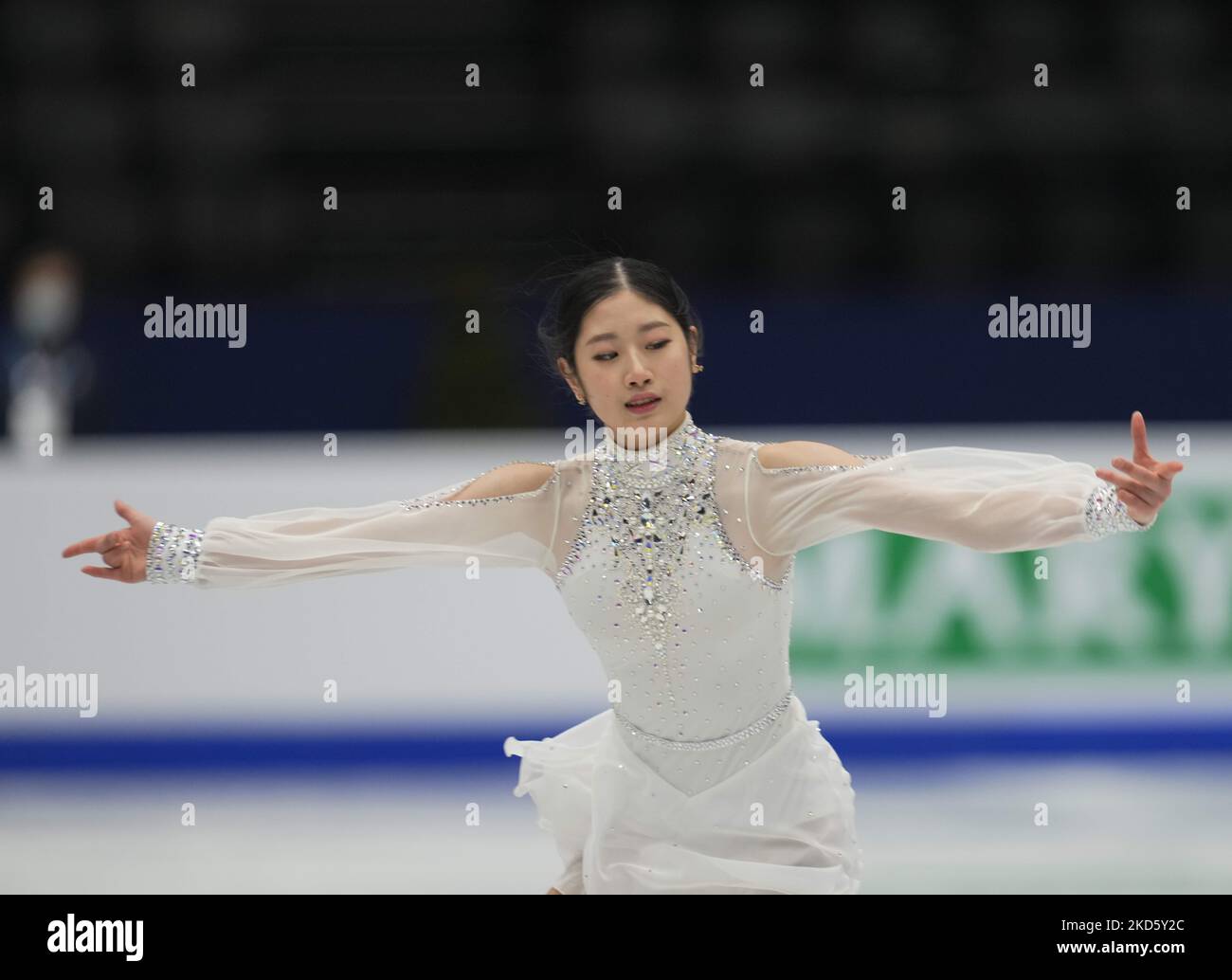 Haein Lee from South Korea during Women's Short Programme, at Sud de ...
