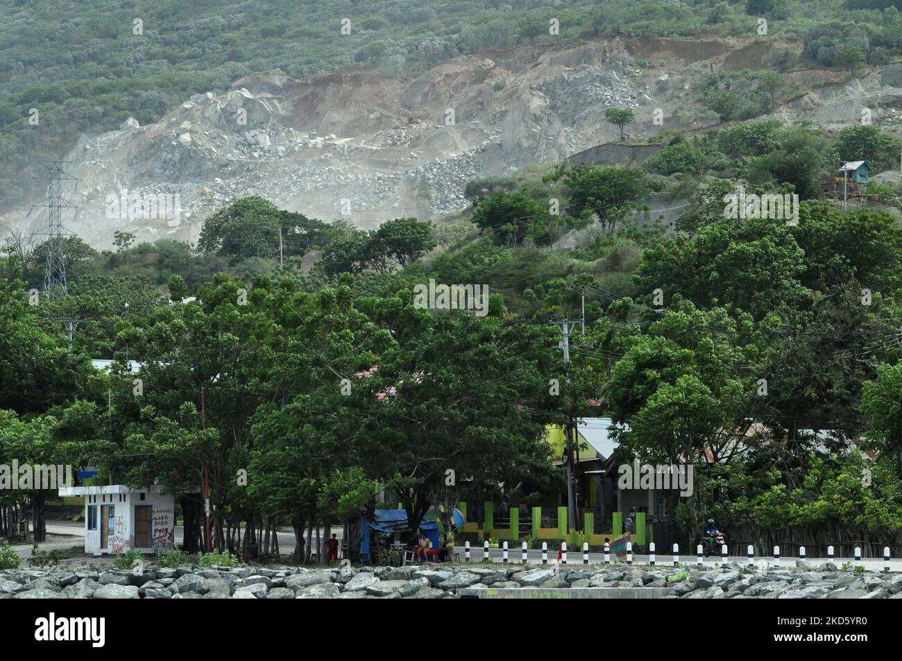 Residents live right below the mountains which are the mining ...