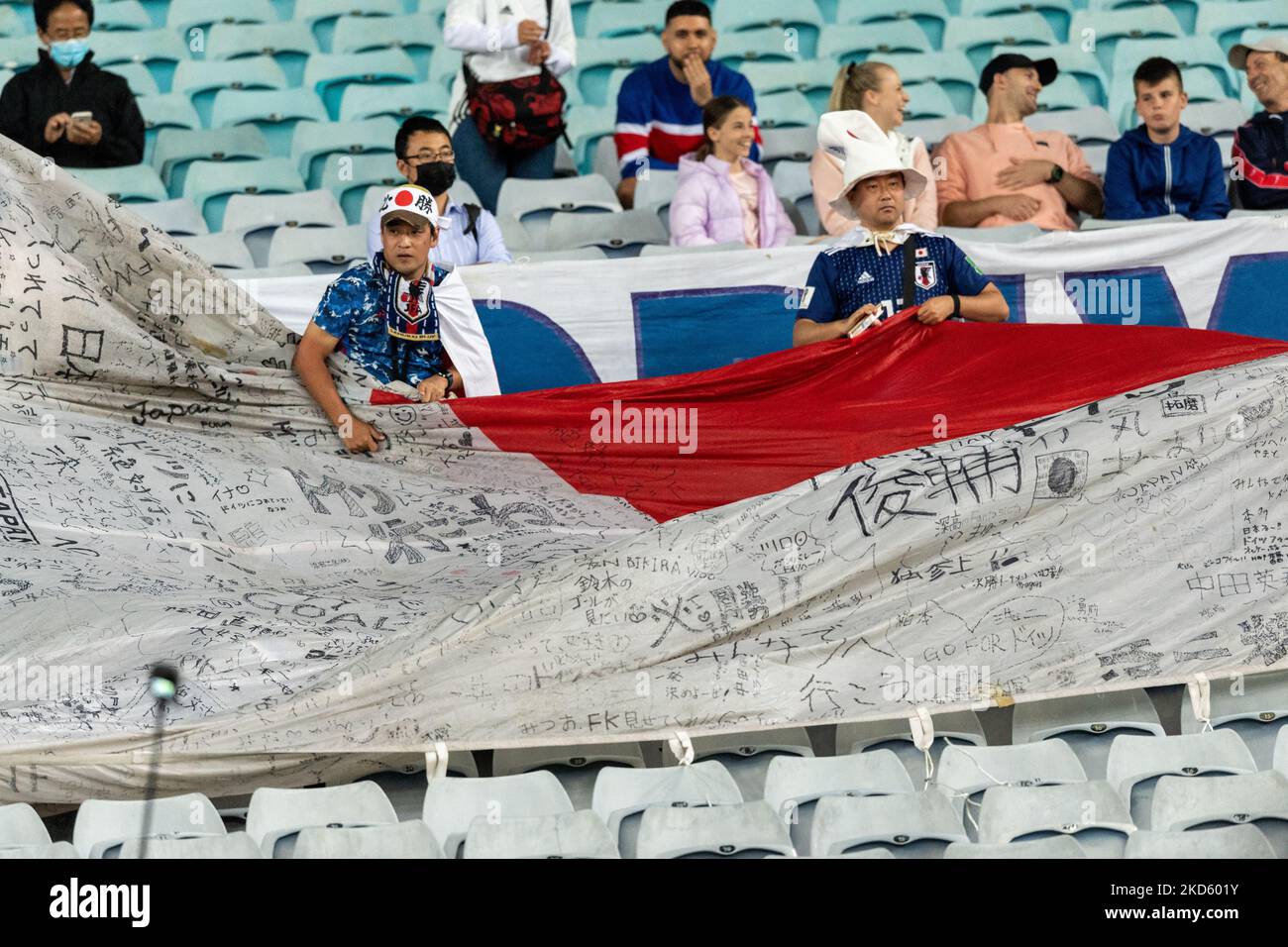 Japanese Fans cheer during FIFA World Cup Qatar 2022 Qualification ...