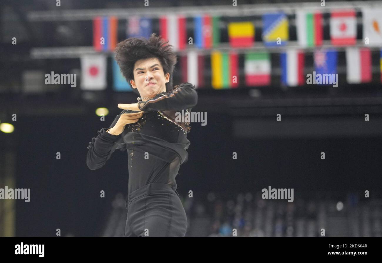 Junhwan Cha from South Korea during Mens Short Programme, at Sud de ...