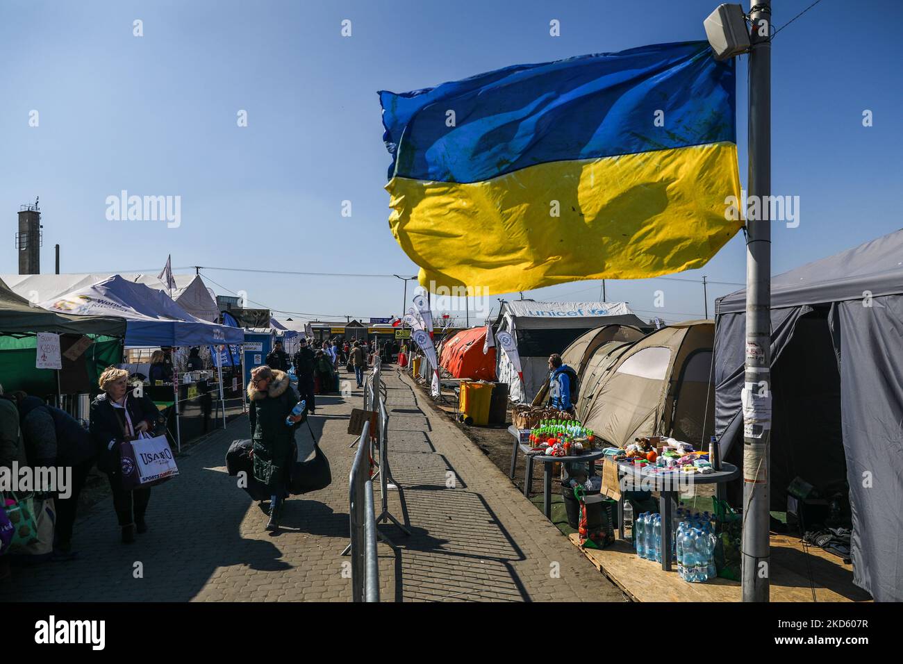 Aid point tents hi-res stock photography and images - Alamy