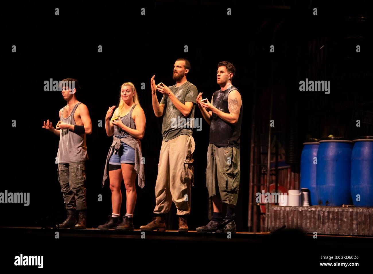 Stomp Musical Group, known for producing music from everyday objects ...