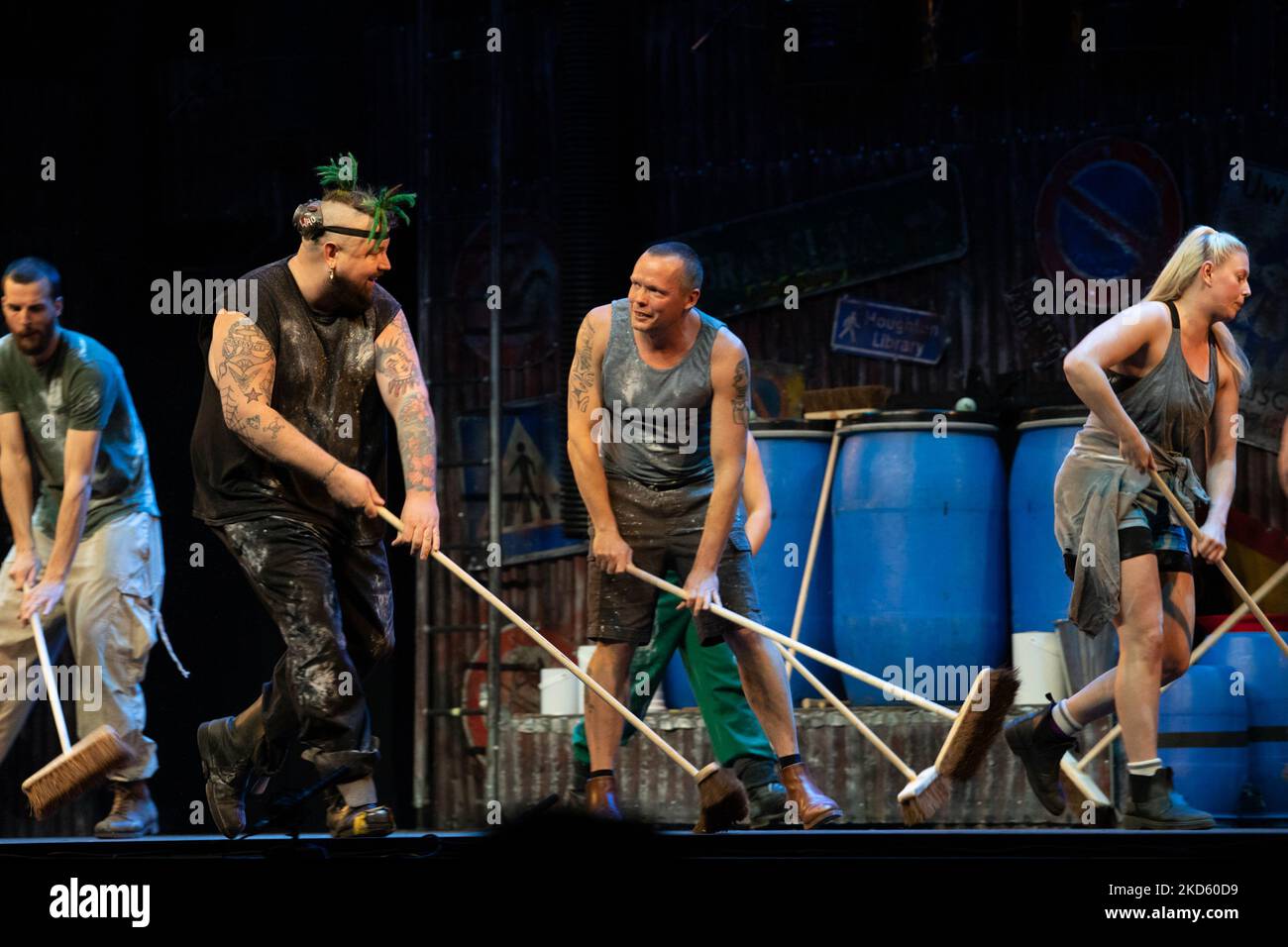 Stomp Musical Group, known for producing music from everyday objects ...