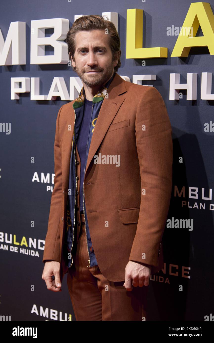 Jake Gyllenhaal attends the Ambulance movie premiere at 'Callao ...