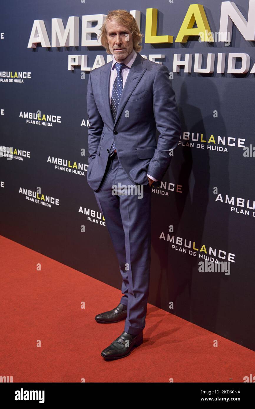 Michael Bay attends the Ambulance movie premiere at 'Callao Cinelights ...