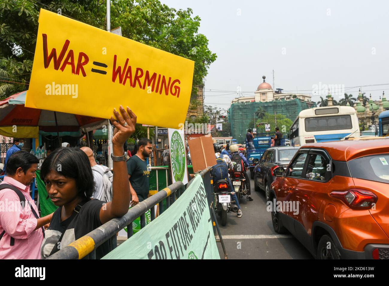 Activist of West Bengal unit of Fridays for Future are seen in a ...