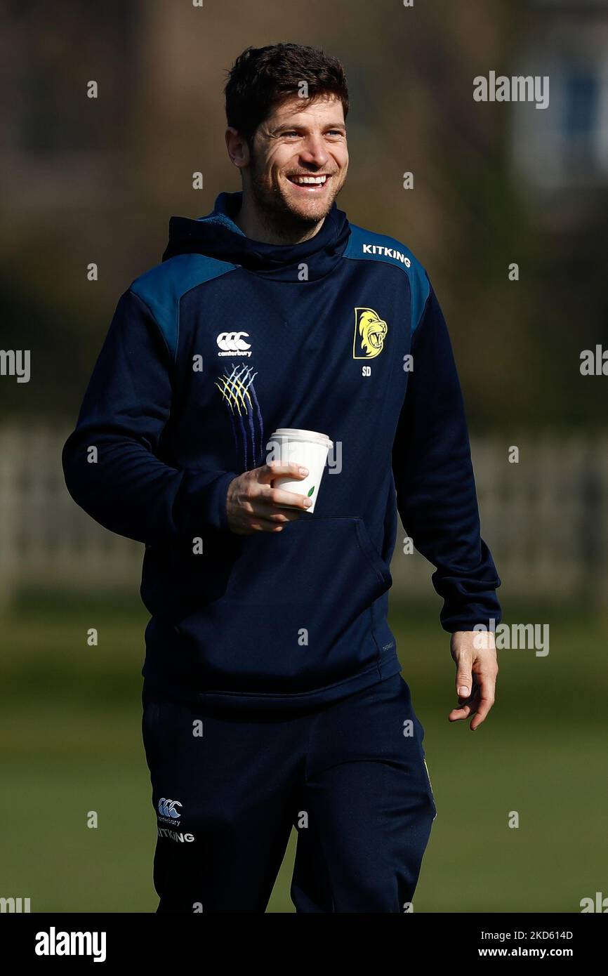 Sean Dickson of Durham reacts during the MCC University match between ...