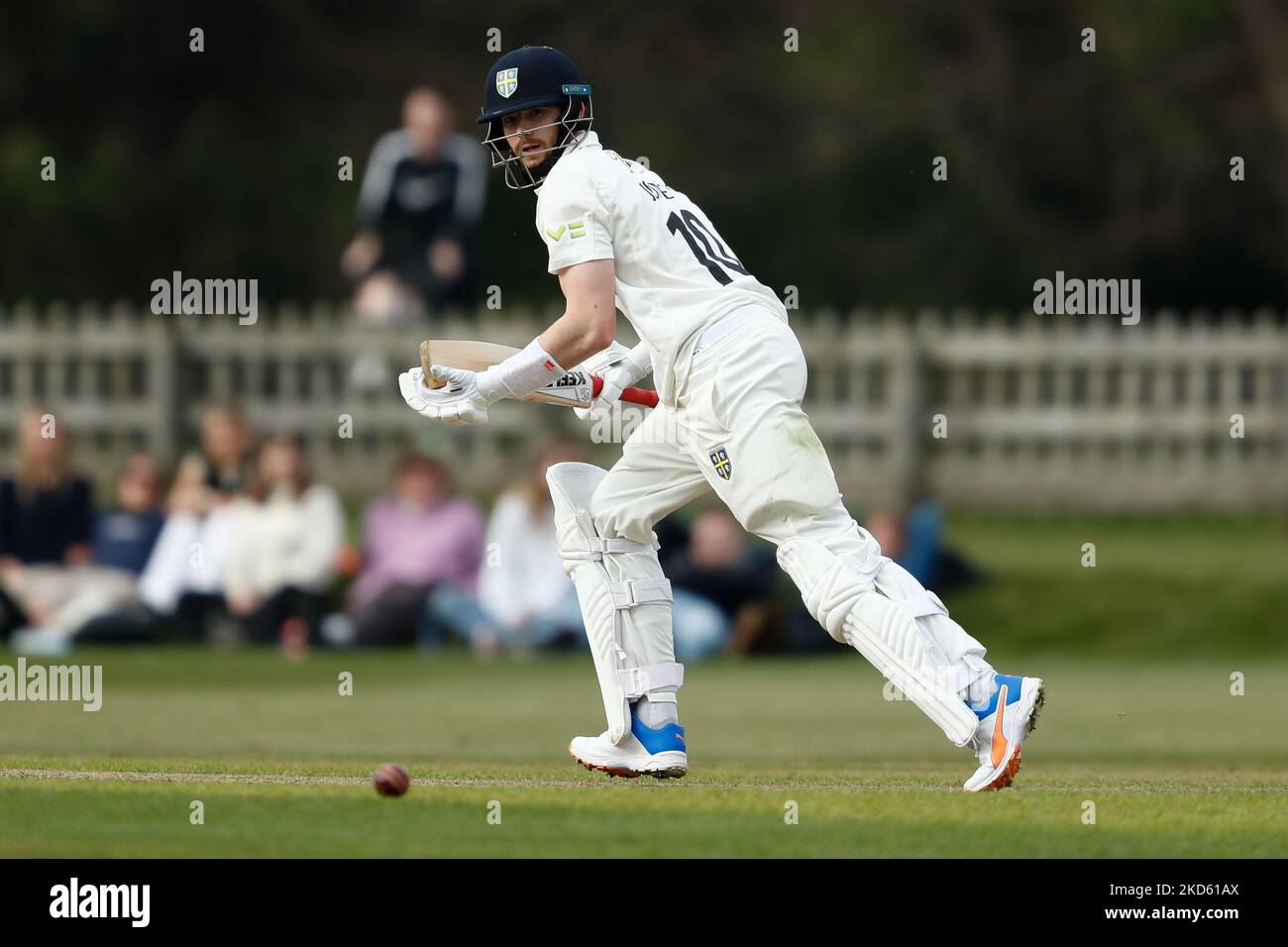 Michael Jones of Durham bats during the MCC University match between ...