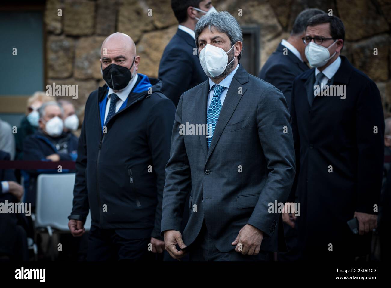 Roberto Fico attends the 78th anniversary of the massacre at the Fosse ...