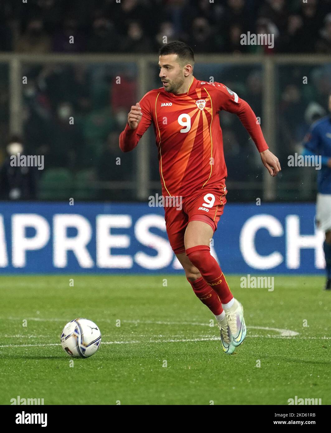 Aleksandar Trajkovski of North Macedonia during the EQ playoff 1 Fifa ...