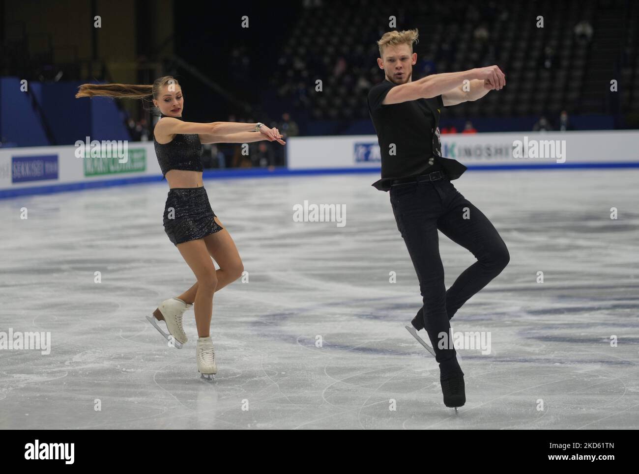 Anastasia Polibina and Pavel Golovishnikov from Poland during Pairs Ice ...