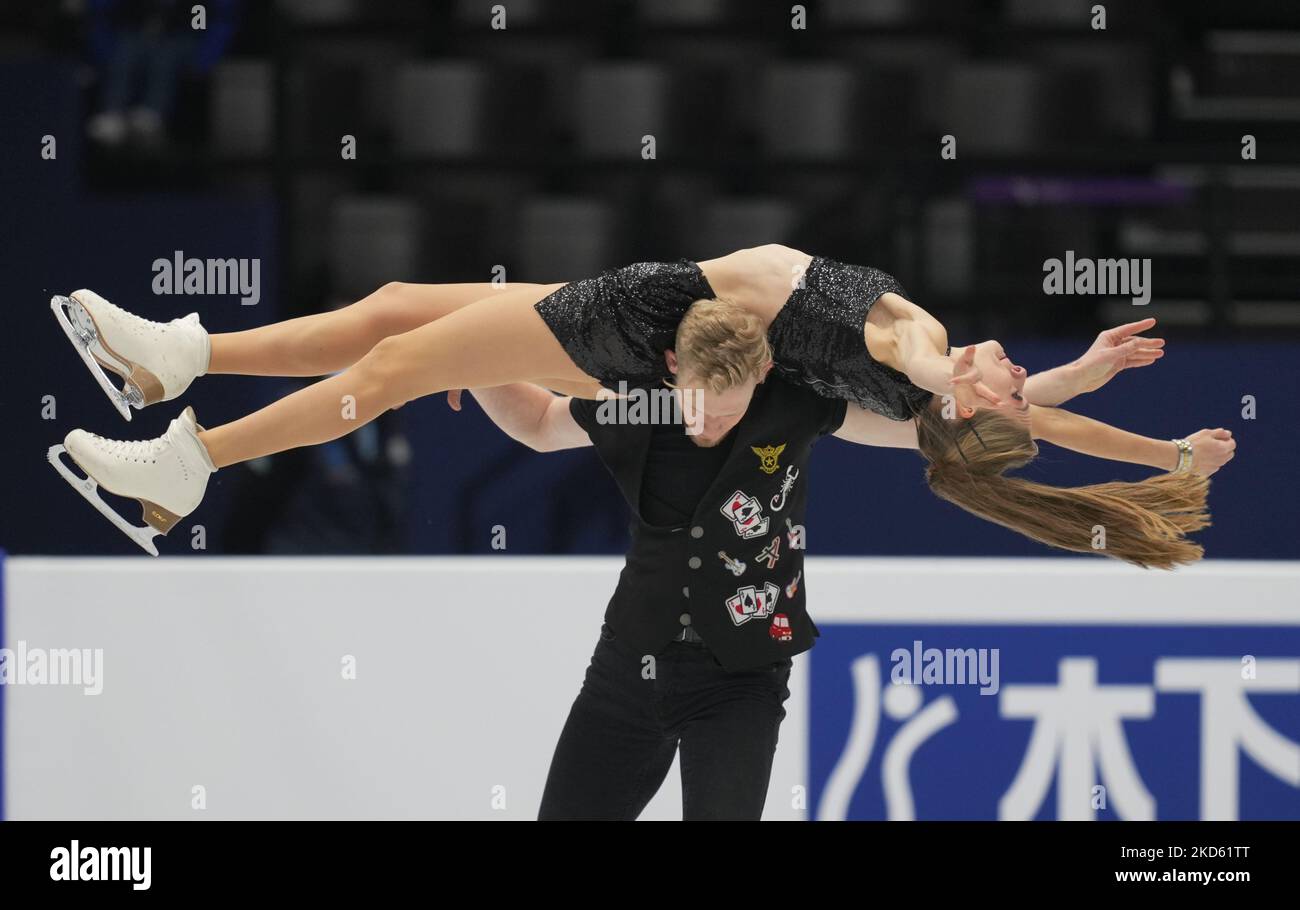 Anastasia Polibina and Pavel Golovishnikov from Poland during Pairs Ice ...