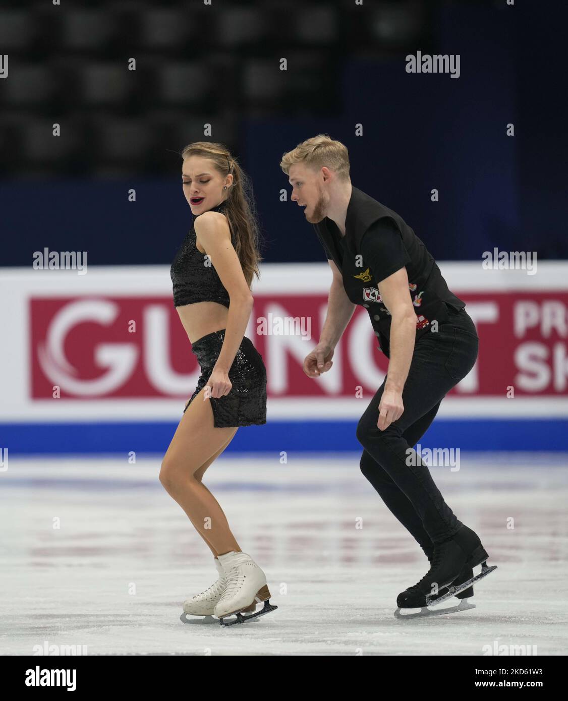 Anastasia Polibina and Pavel Golovishnikov from Poland during Pairs Ice ...