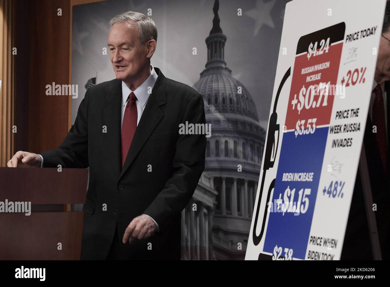 US Senator Mike Crapo(R-ID) speaks about Gas Prices during a press ...