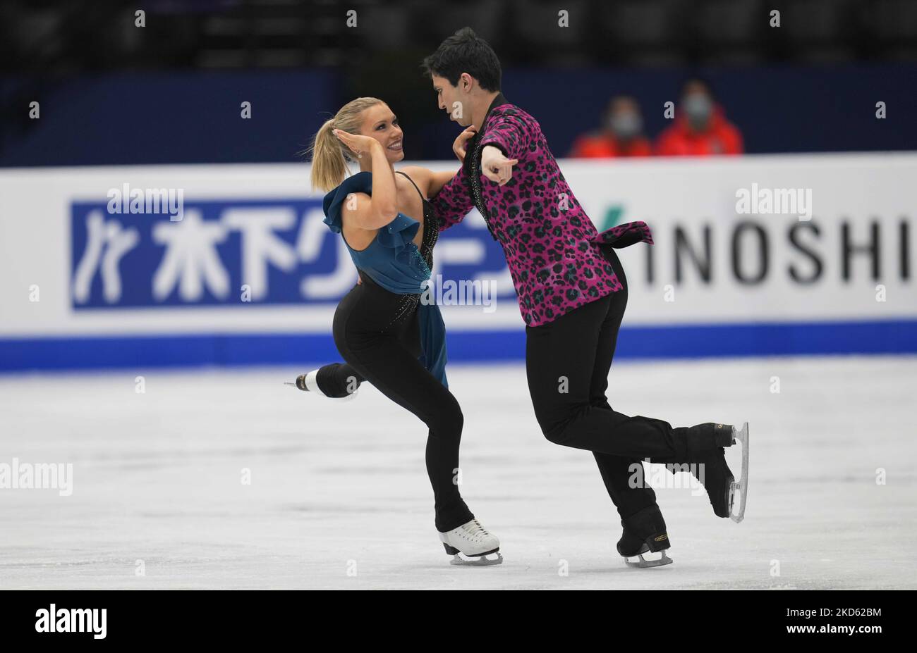Marjorie Lajoie and Zachary Lagha from Canada during Pairs Ice Dance ...