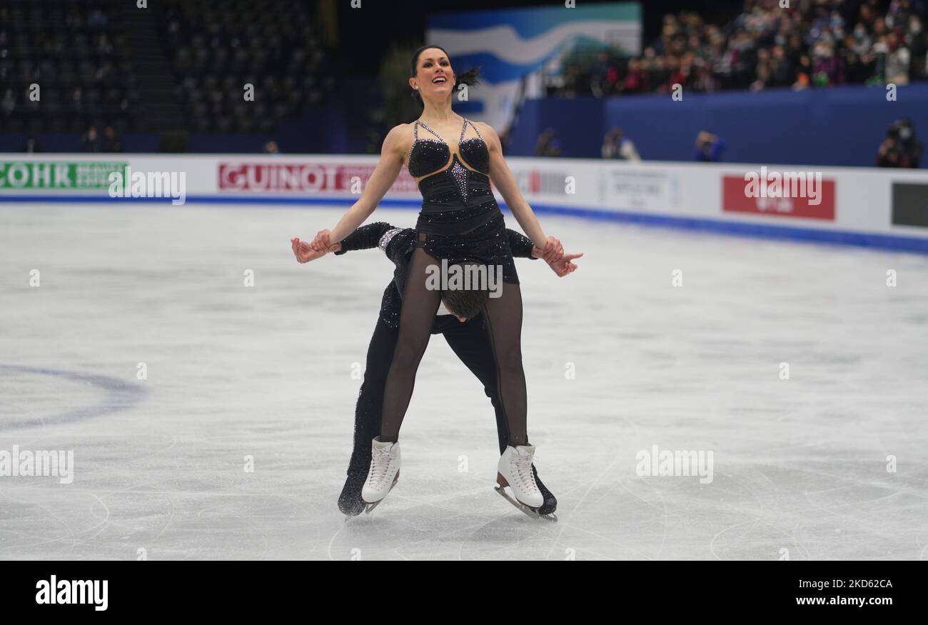 Charlene Guignard and Marco Fabbri from Italy during Pairs Ice Dance ...