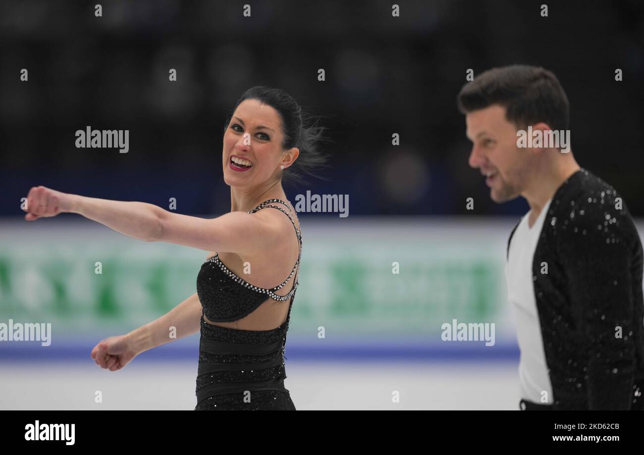Charlene Guignard and Marco Fabbri from Italy during Pairs Ice Dance ...