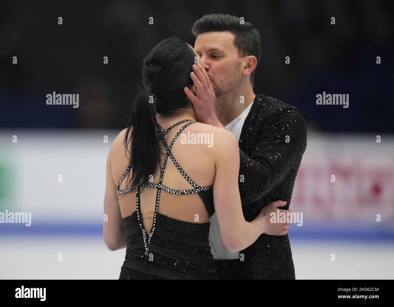 Charlene Guignard and Marco Fabbri from Italy during Pairs Ice Dance ...
