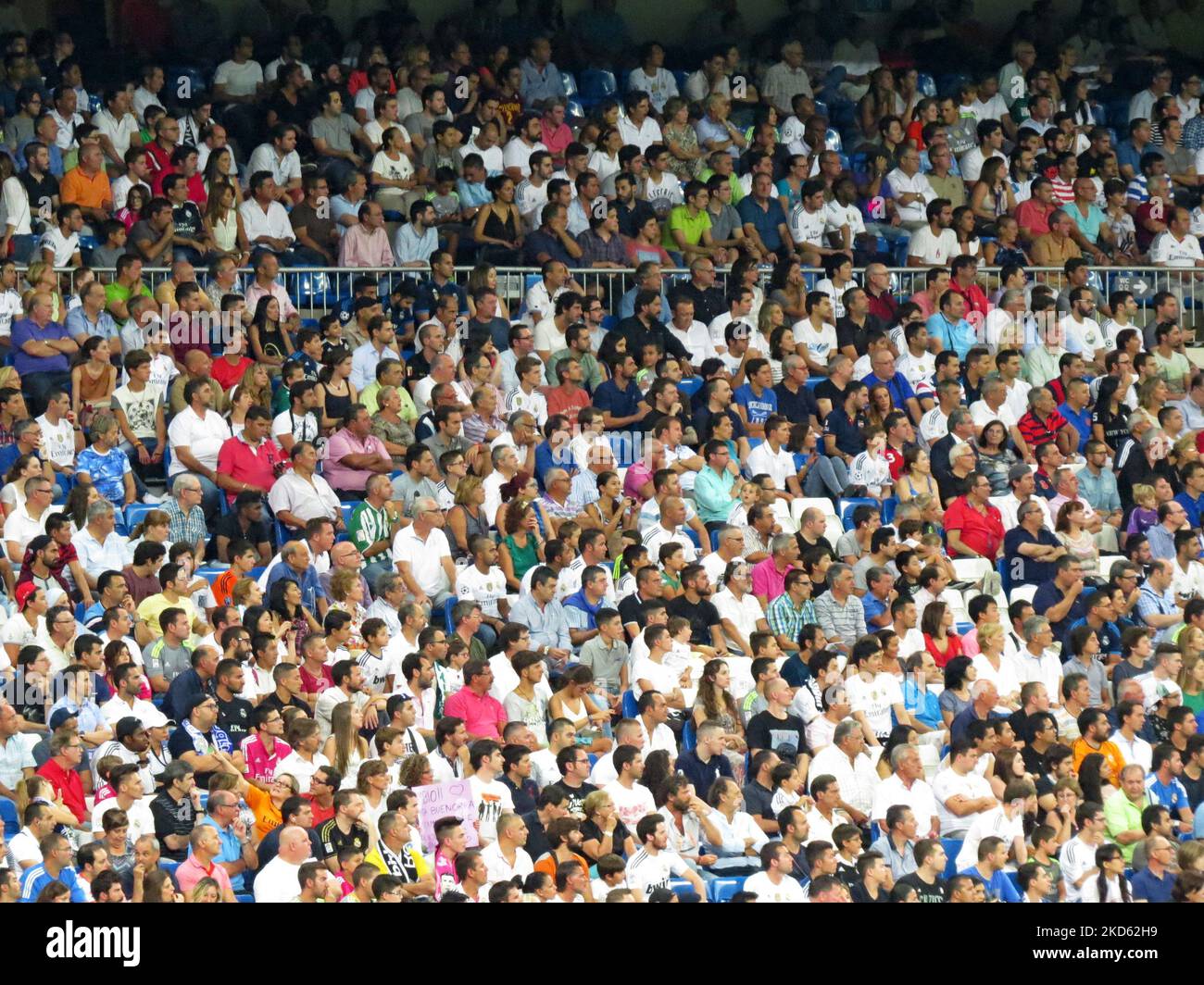 A stadium full of people sitting and watching a football match Stock ...