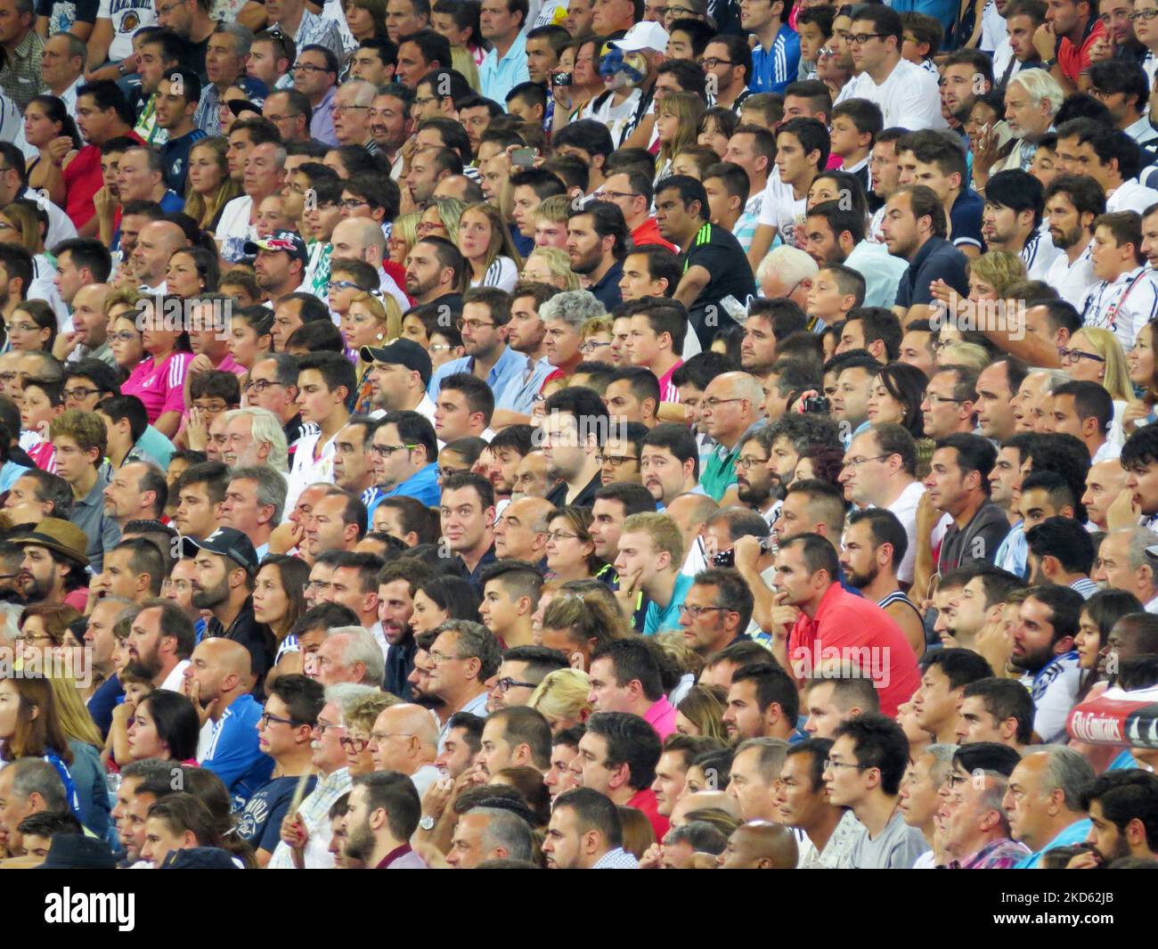 A stadium full of people sitting and watching a football match Stock ...
